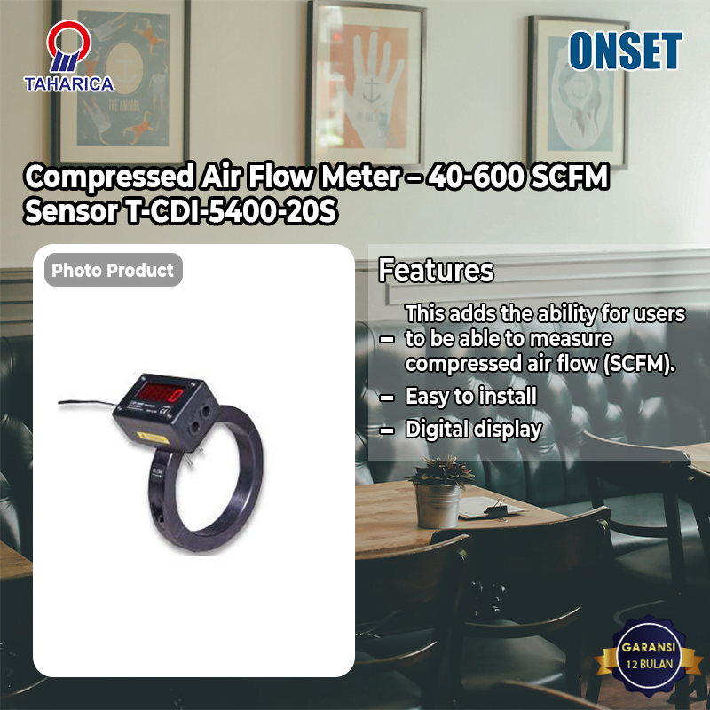 Jual Compressed Air Flow Meter - 40-600 SCFM Sensor T-CDI-5400-20S ...