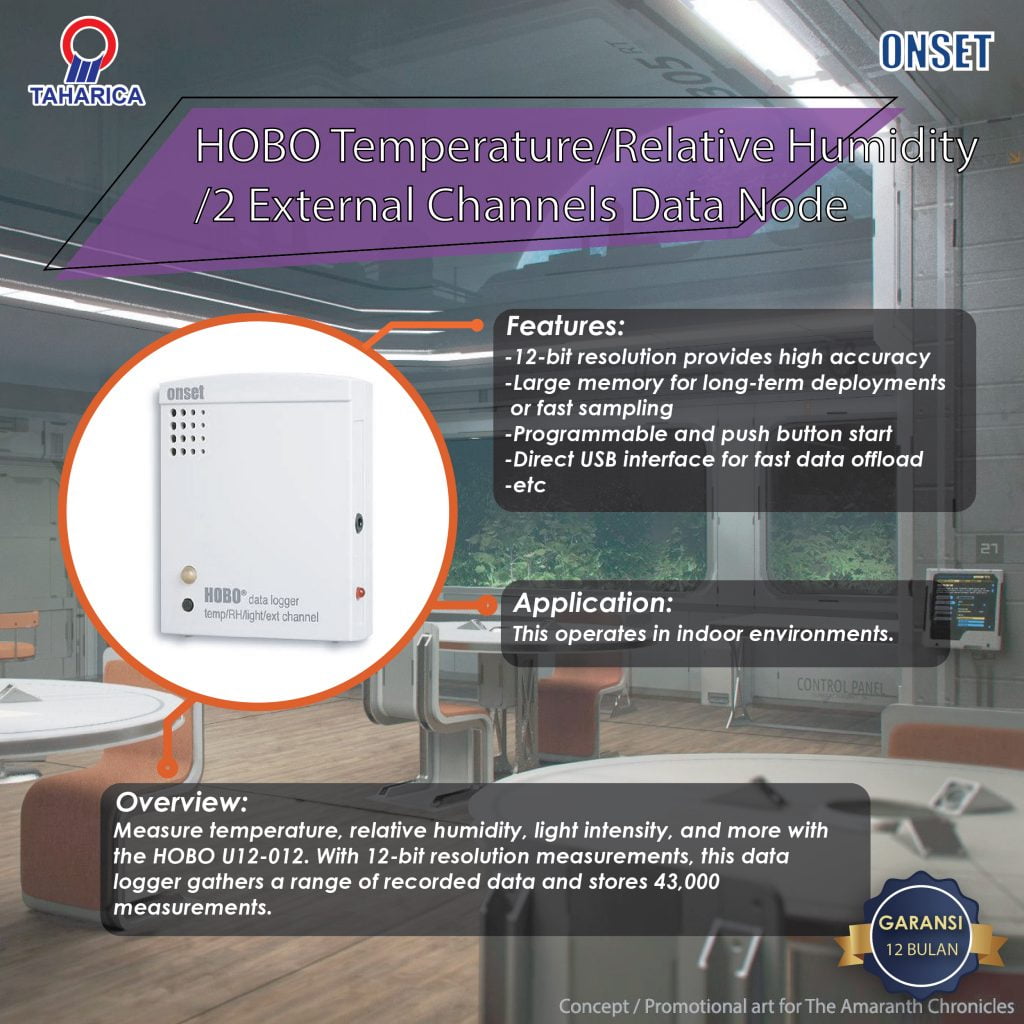 HOBO Temperature/Relative Humidity/Light/External Data Logger U12-012 → ...