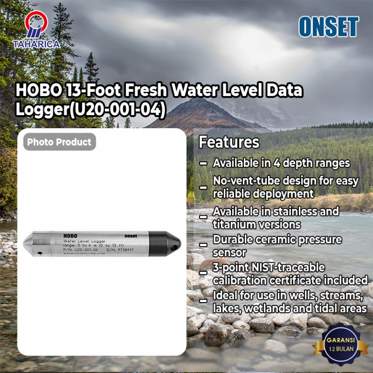 HOBO 13-Foot Fresh Water Level Data Logger(U20-001-04) - Alat Uji
