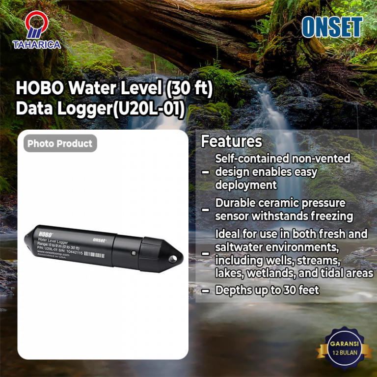 HOBO Water Level (30 ft) Data Logger(U20L-01) - Alat Uji