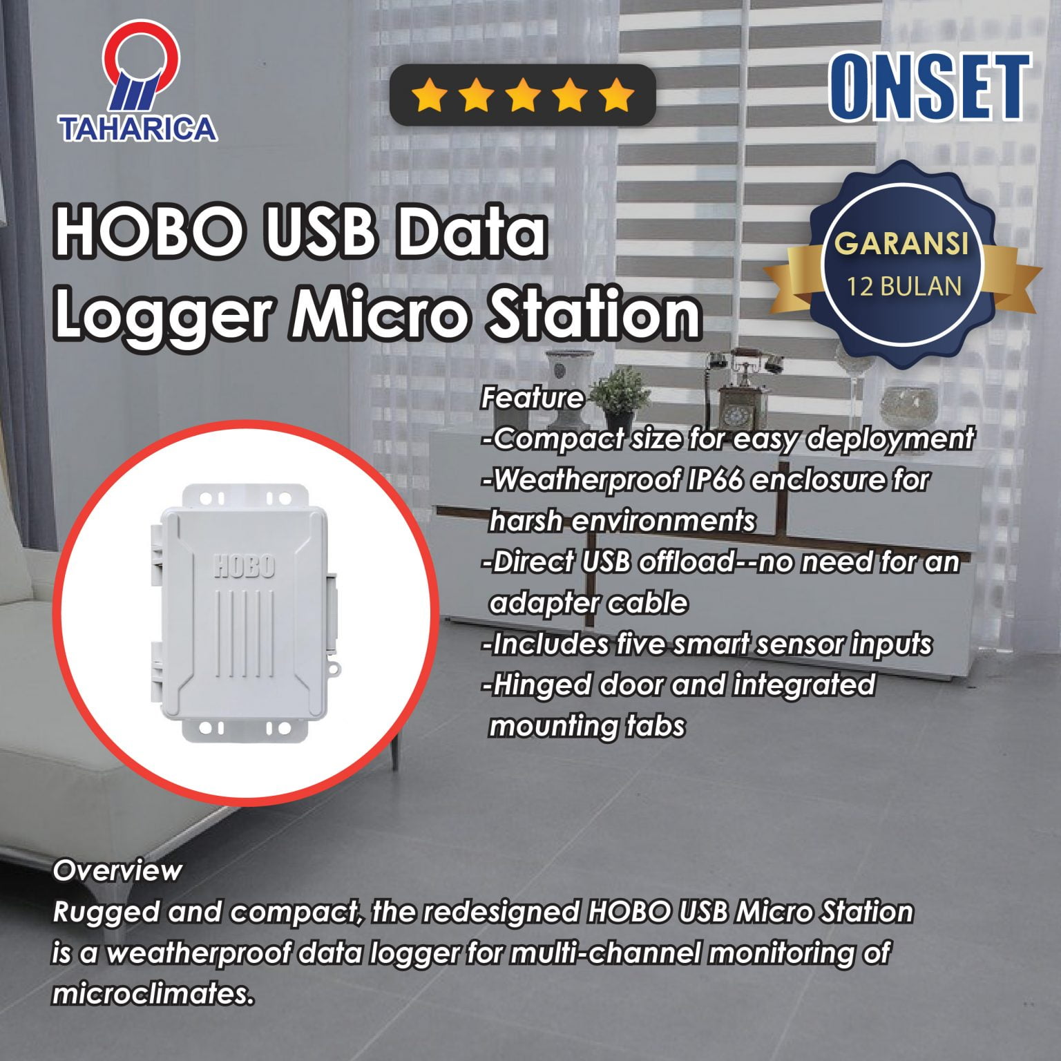 Jual HOBO USB Micro Station Data Logger H21-USB - Alat Uji