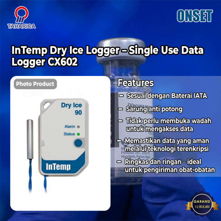 InTemp Dry Ice Logger - Single Use Data Logger CX602 - Alat Uji