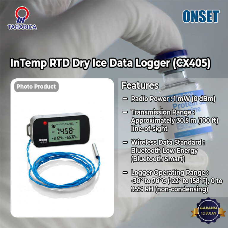 InTemp RTD Dry Ice Data Logger (CX405) - Alat Uji